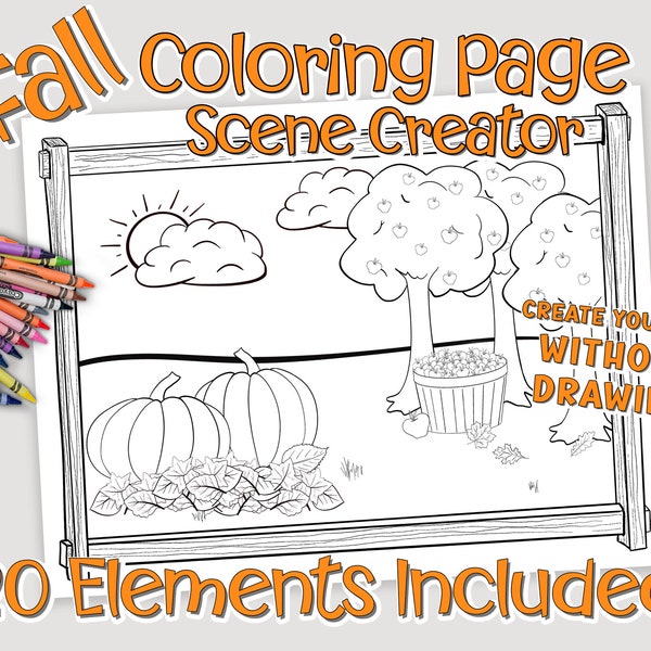 Coloring Scene Creator - Etsy