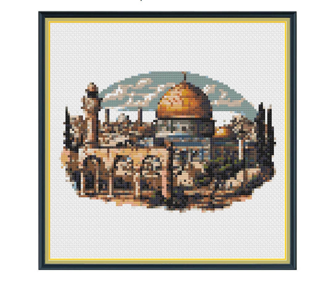 Al Aqsha Cross Stitch Pattern DIY Handmade Islamic Mosque Holy | PDF ...
