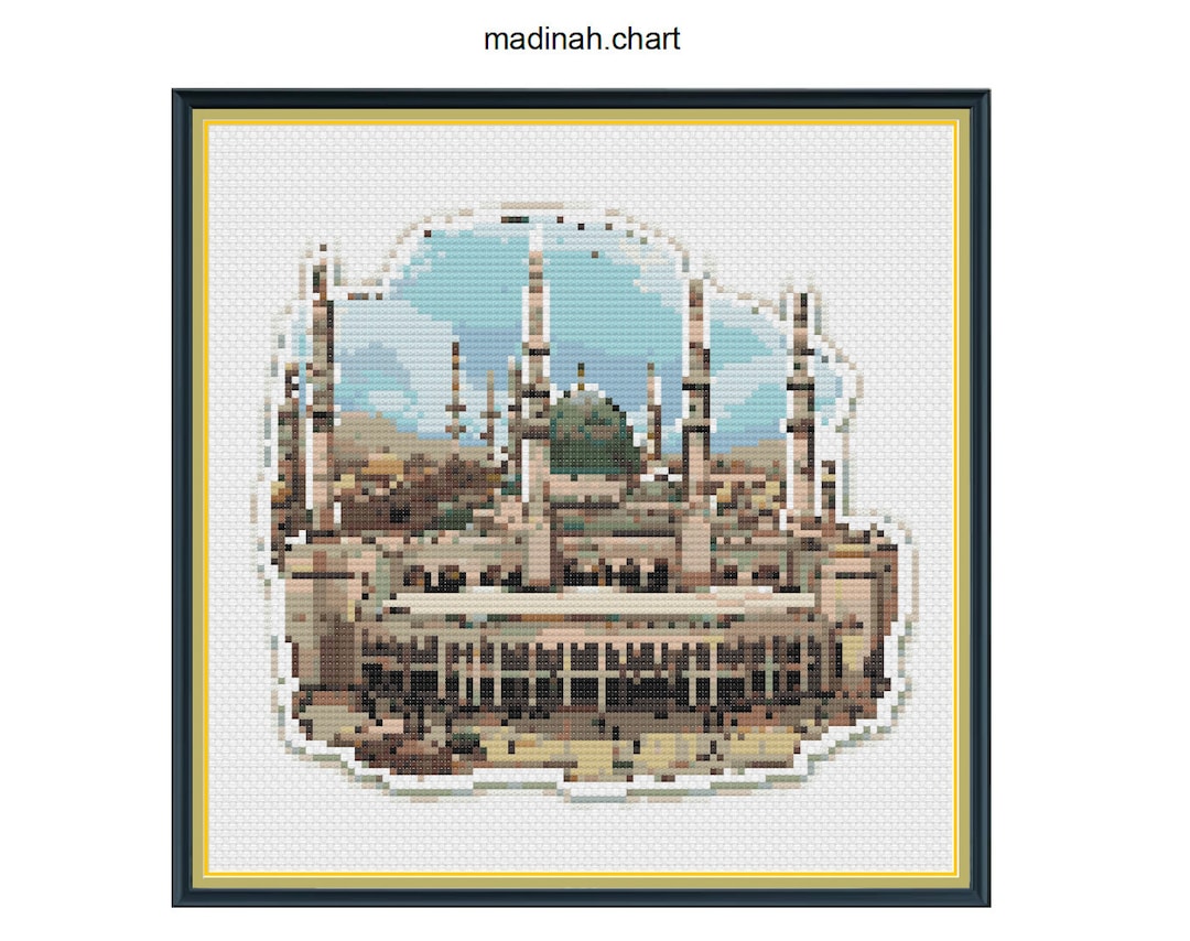 Madina Medina Mosque Cross Stitch Pattern DIY Handmade Islamic Mosque ...