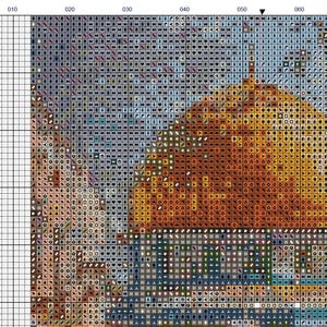 Al Aqsa Cross Stitch Pattern Embroidery Palestine | DIY Handmade ...