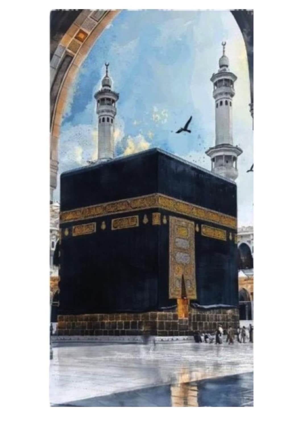 Mekka Kaaba Stickerei Masjidil haram Moschee Kreuzstich Muster DIY ...