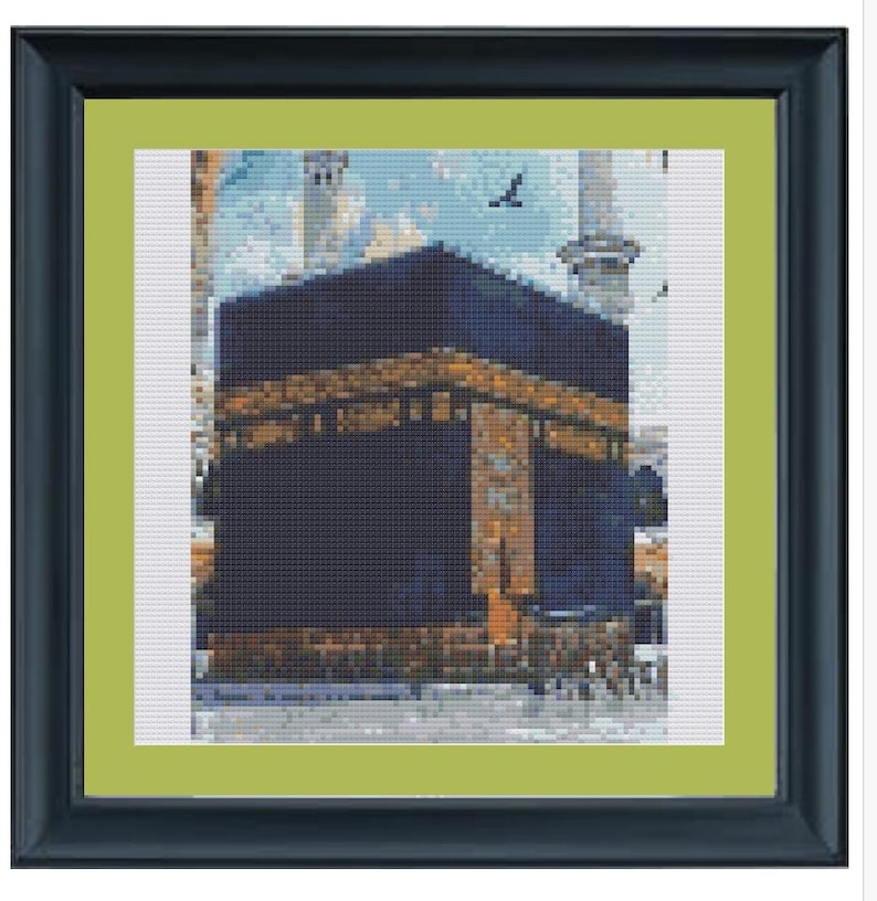 Mecca Kaaba Cross Stitch Pattern | Islamic Mosque Embroidery (PDF File ...