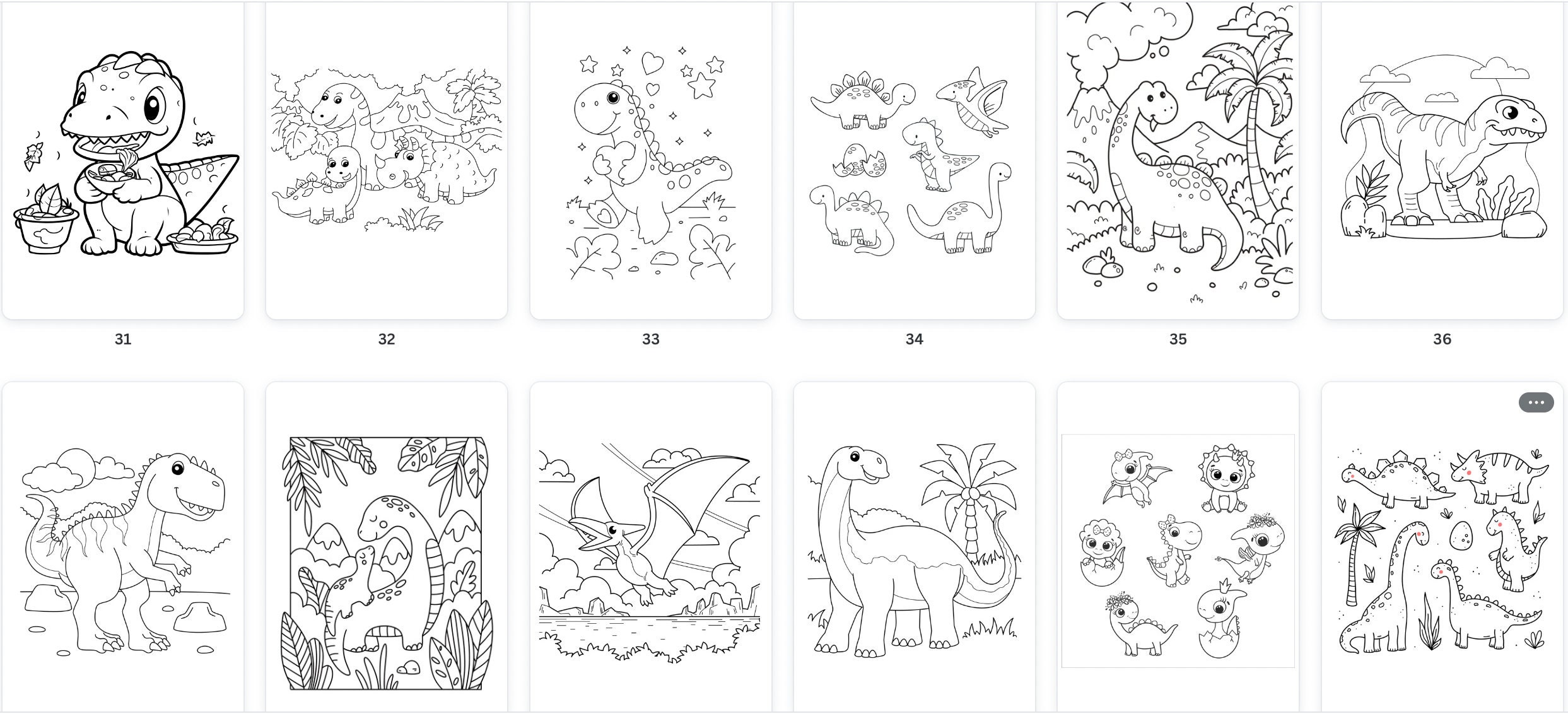 Dino Coloring Pages | 50 Pages | for Kids | PDF Digital Download - Etsy