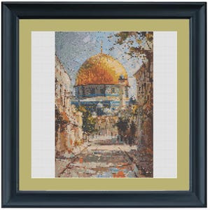 Al Aqsa Cross Stitch Pattern Embroidery Palestine | DIY Handmade ...