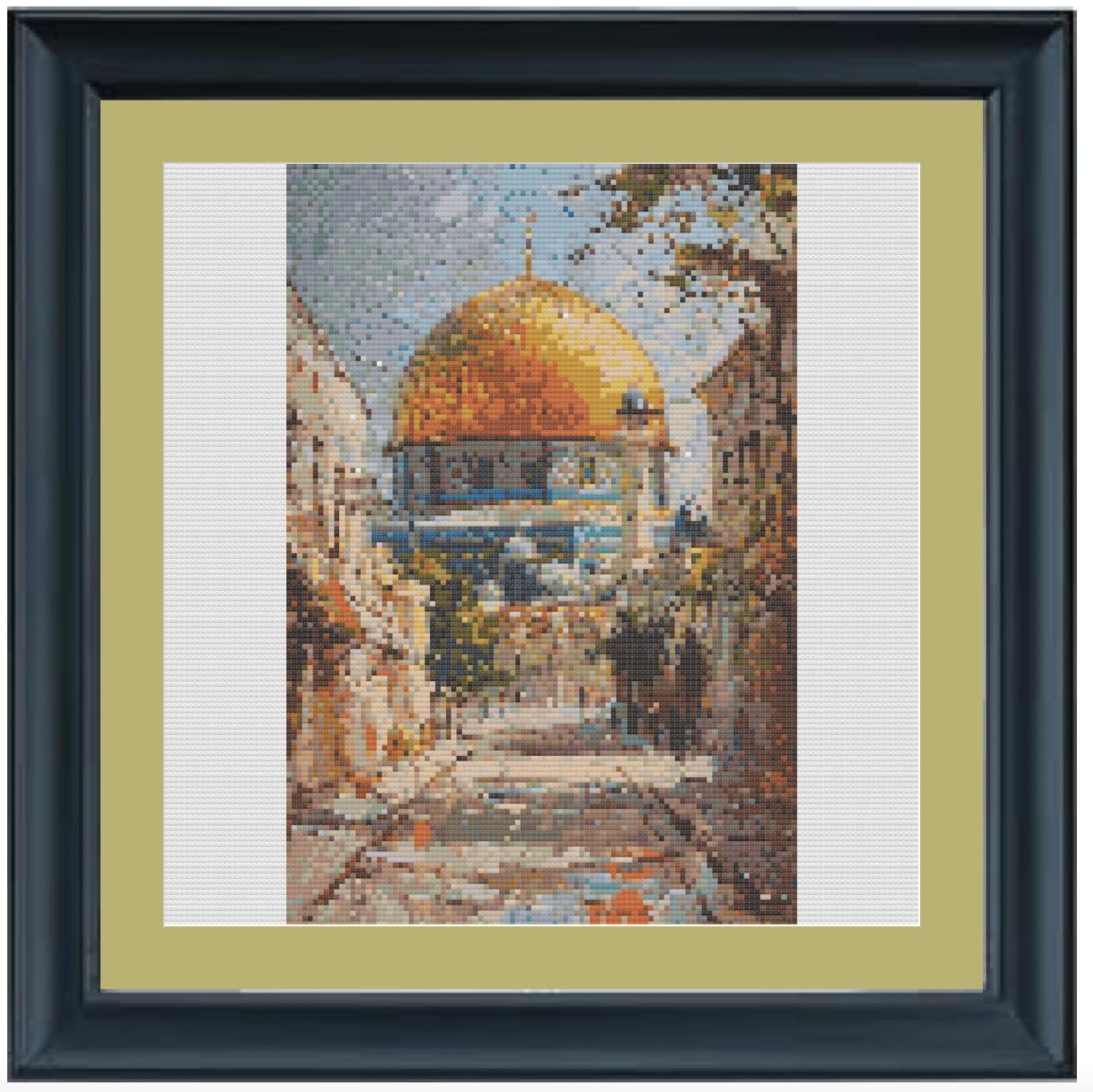 Al Aqsa Cross Stitch Pattern Embroidery Palestine | DIY Handmade ...
