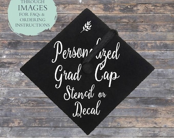 Graduation cap decal | Etsy