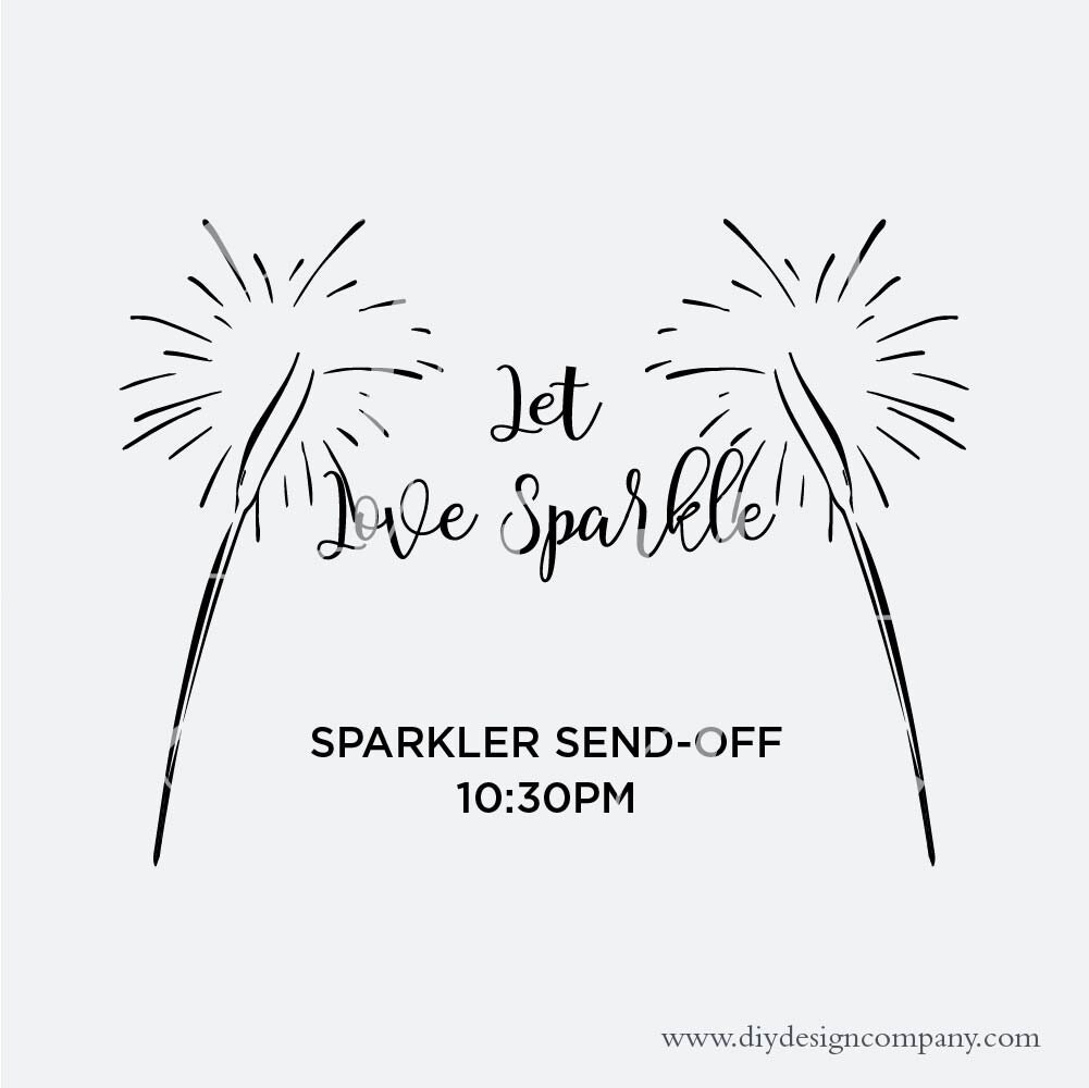 Sparkler Send off STENCIL / Sparkler Send off DECAL / Let Love - Etsy