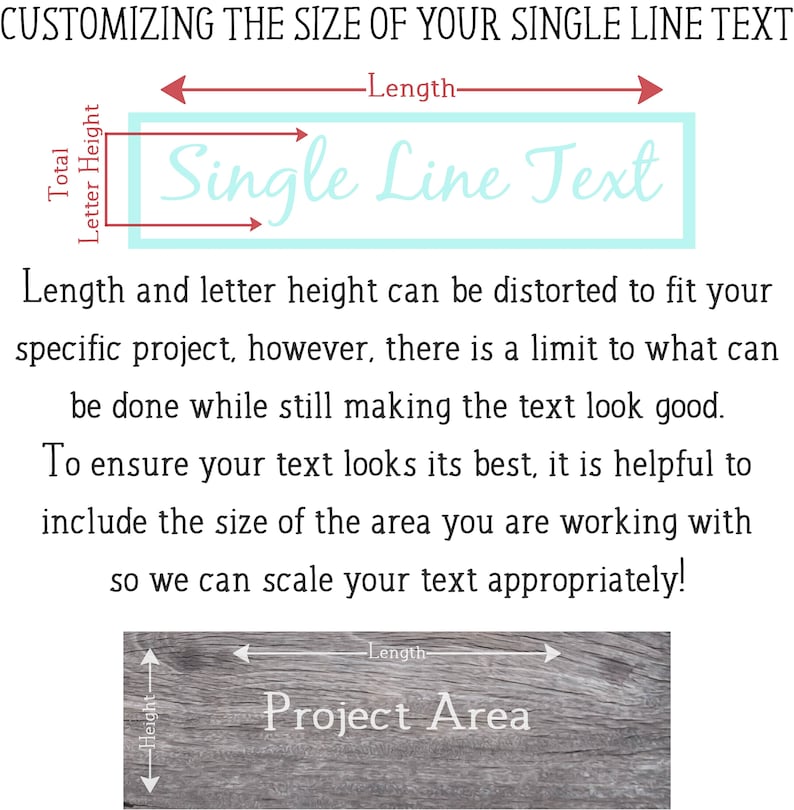 Custom Single-line Text STENCIL or DECAL / Custom Stencil / - Etsy