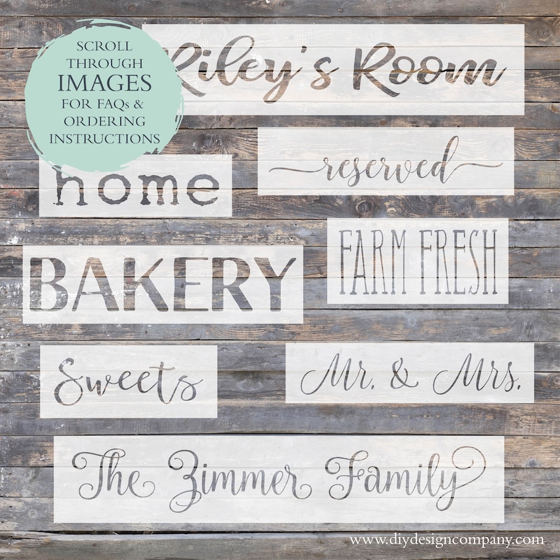 Personalized Vinyl Stencils - Etsy