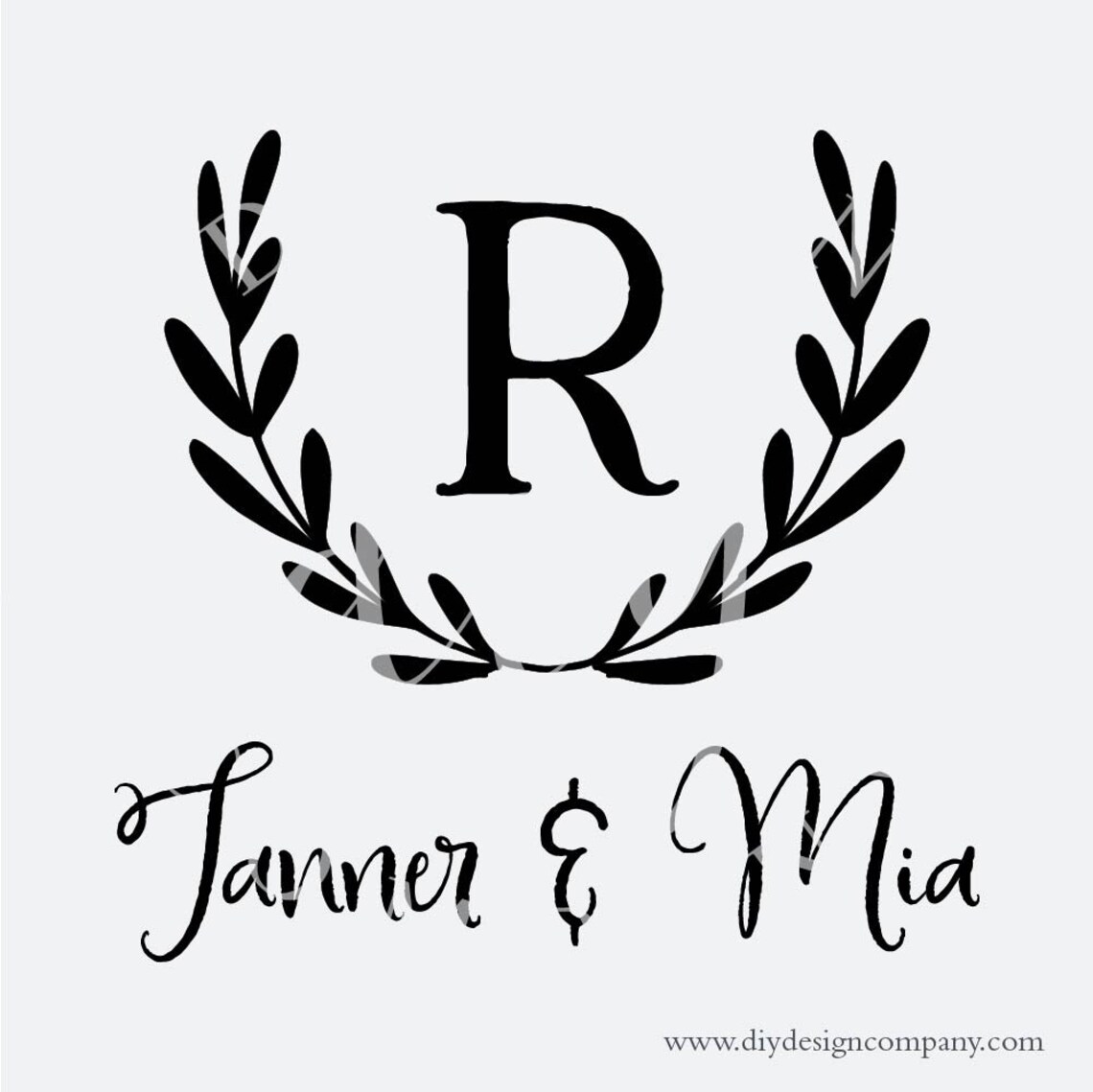 Monogram Name STENCIL OR DECAL / Wedding Monogram / One-time | Etsy