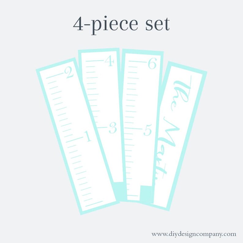 Personalized Growth Chart Ruler STENCIL or DECAL / One-time - Etsy