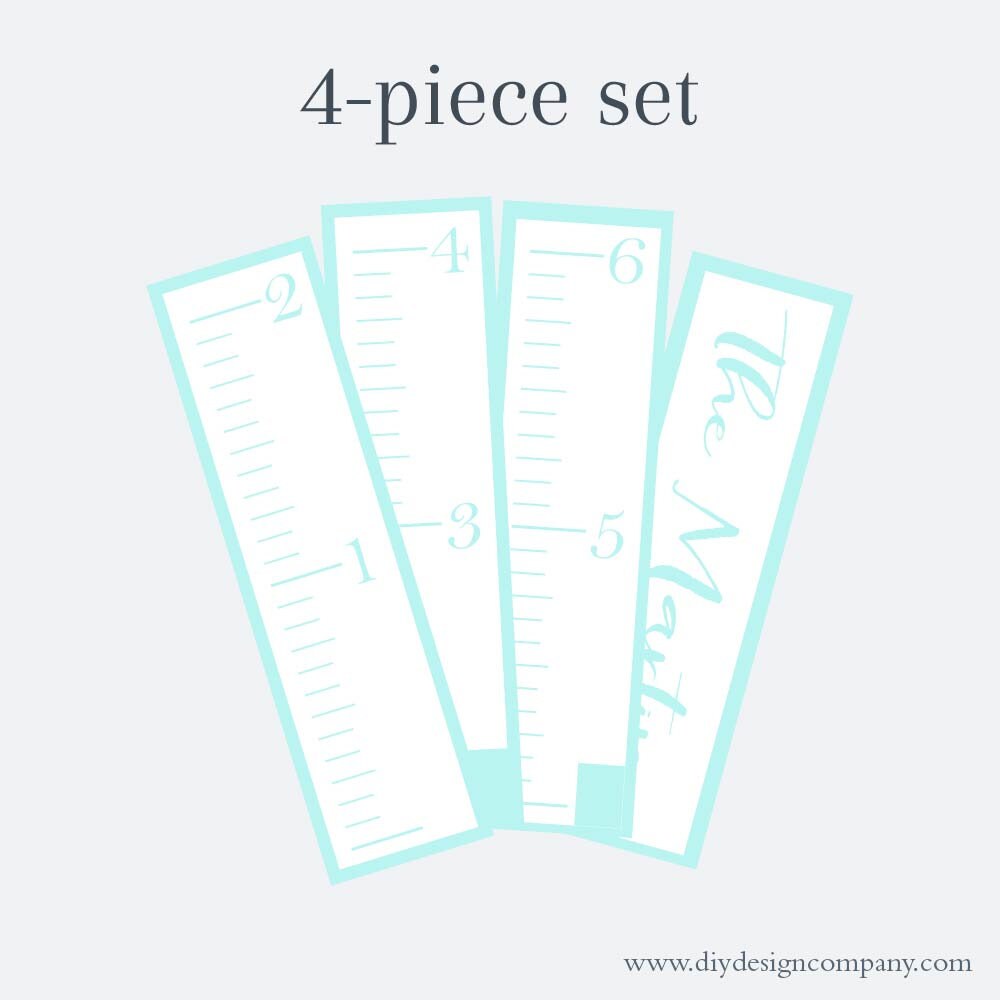 Personalized Growth Chart Ruler STENCIL or DECAL / One-time - Etsy