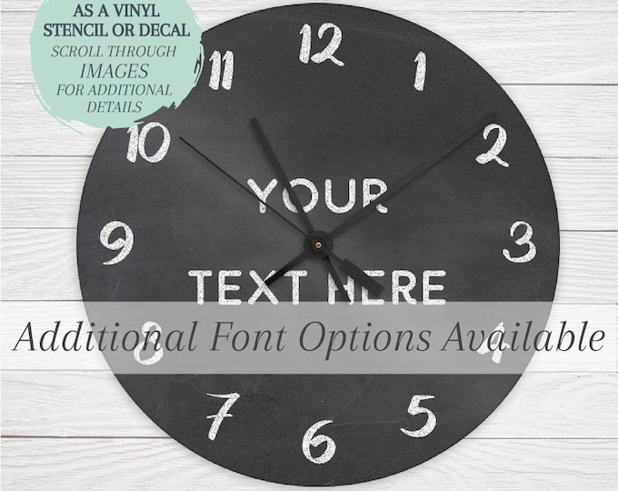 Personalized Family Clock STENCIL or DECAL / Clock Stencil / - Etsy