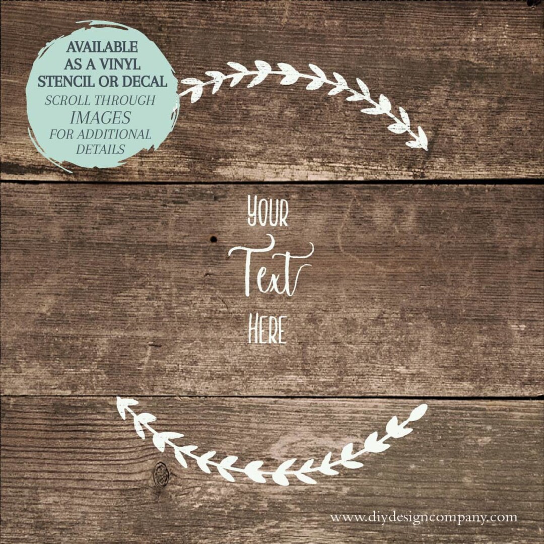 Rustic Custom Text STENCIL / Rustic Custom Text DECAL / One-time Use ...