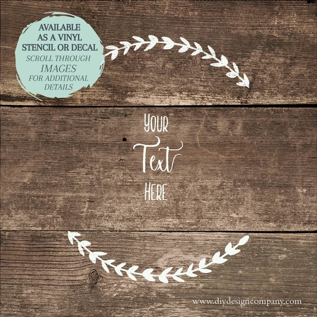Rustic Custom Text STENCIL / Rustic Custom Text DECAL / - Etsy