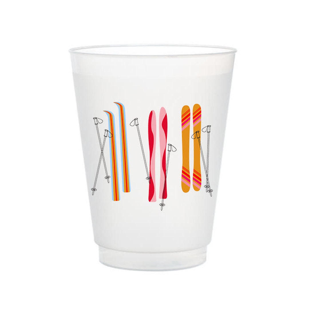Ski Trip Frost Flex Cups, Skis Frost Flex Party Cups, Shatterproof ...
