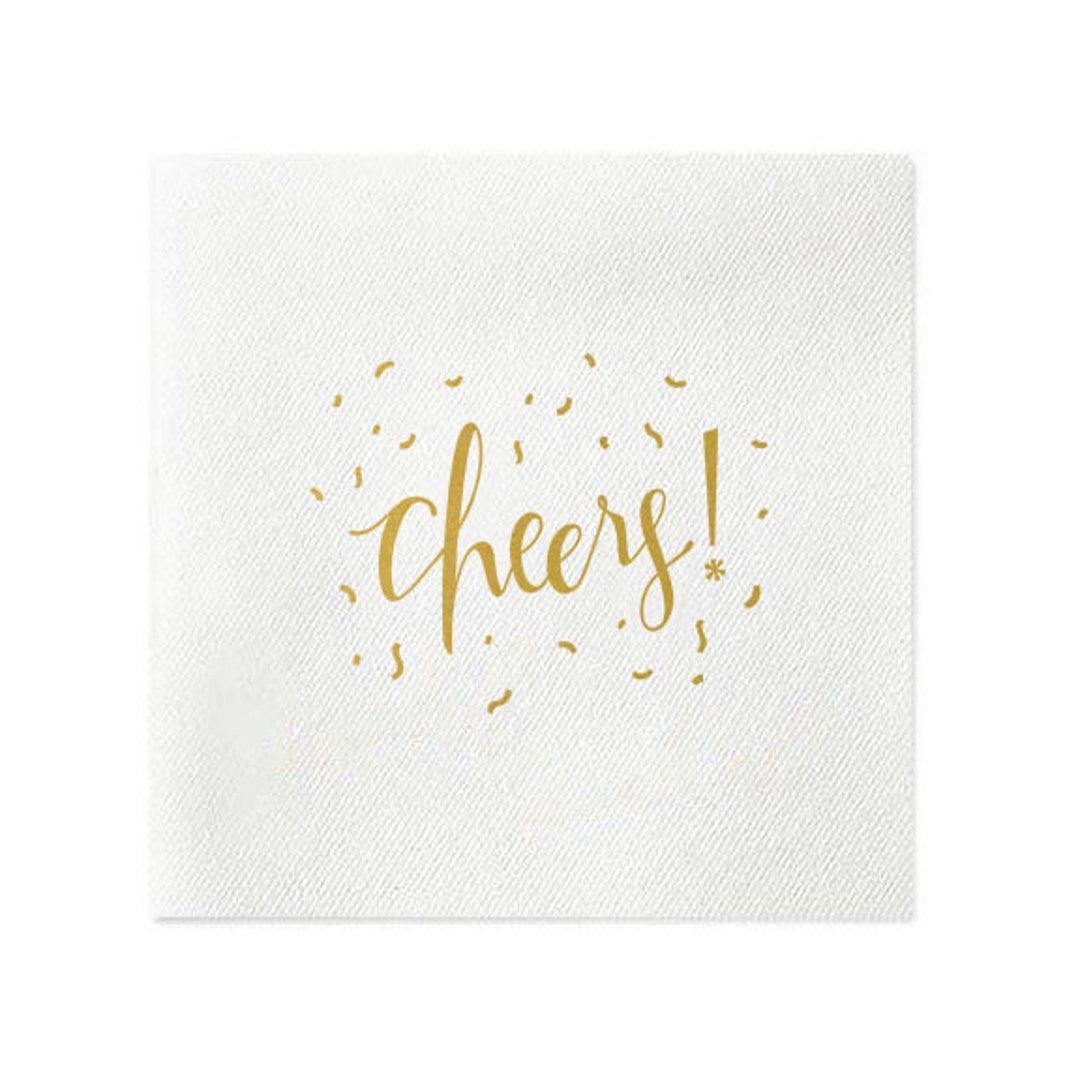 Cheers Paper Cocktail Napkins, Party Supplies, Celebration Napkin ...