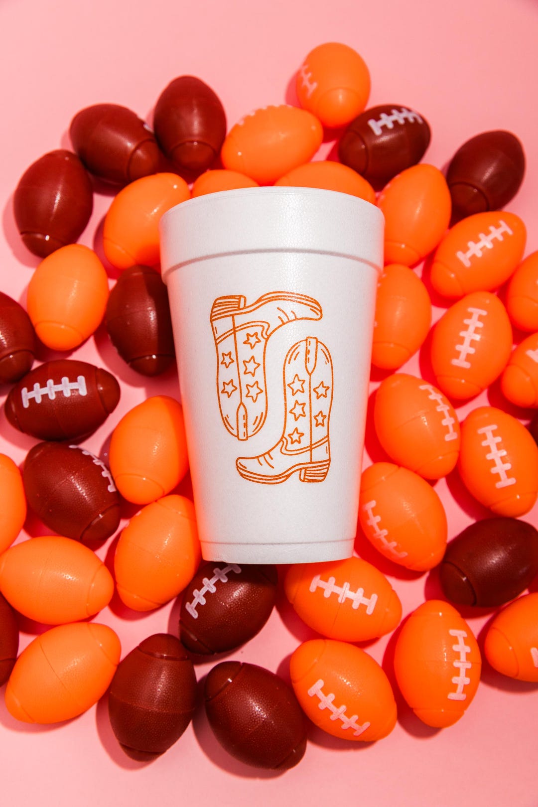 Star Boots Styrofoam Cups, Western Party Cups, Rodeo Foam Cup, Gameday ...