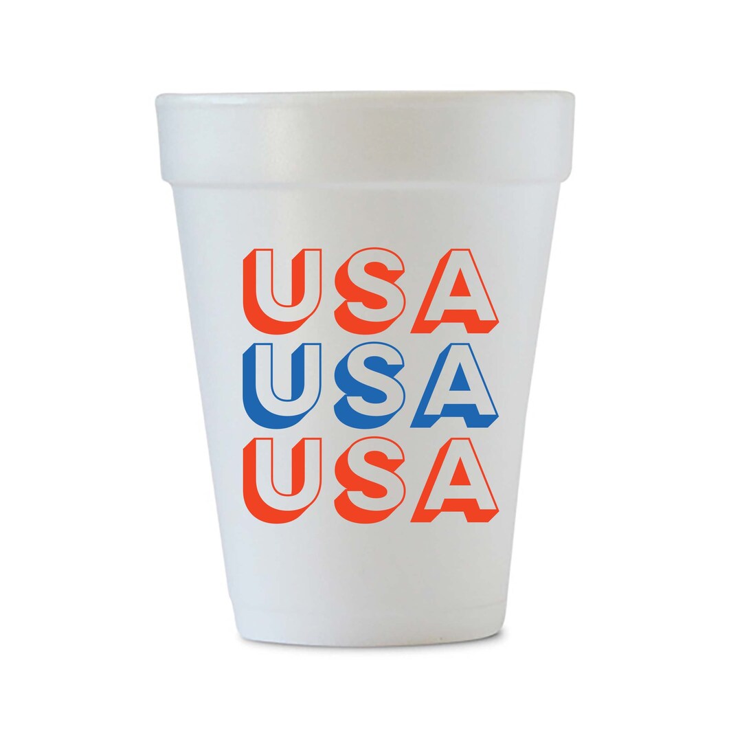 USA Styrofoam Cups, 4th of July Styrofoam, Memorial Day Foam, Labor Day ...