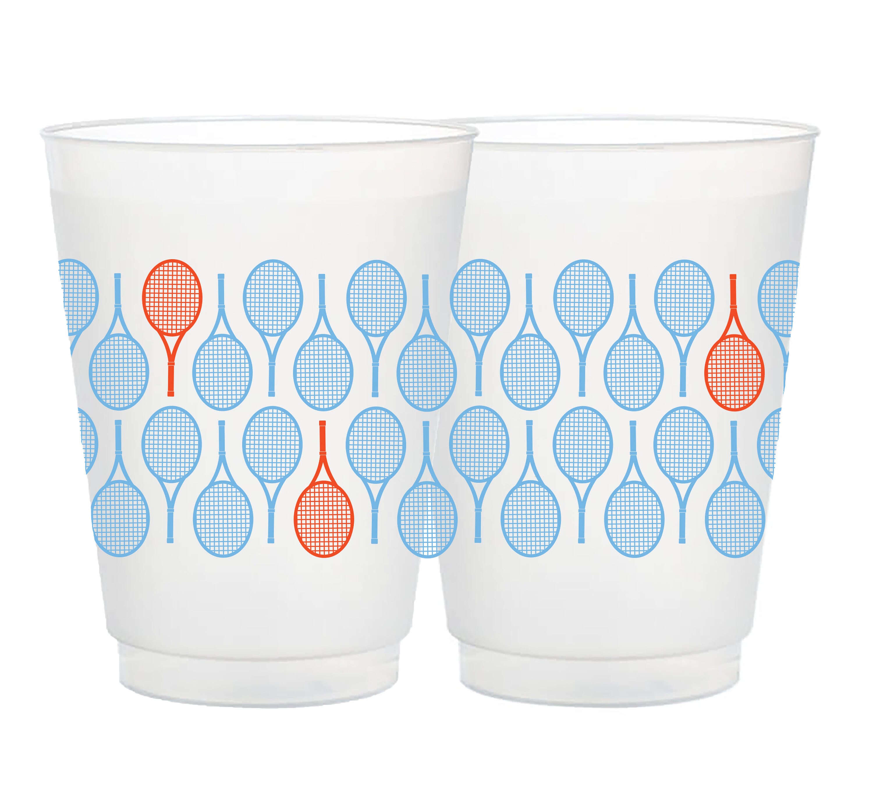Tennis Rackets Flex Cups, Tennis Frost Flex Cups, Wrap, Shatterproof ...