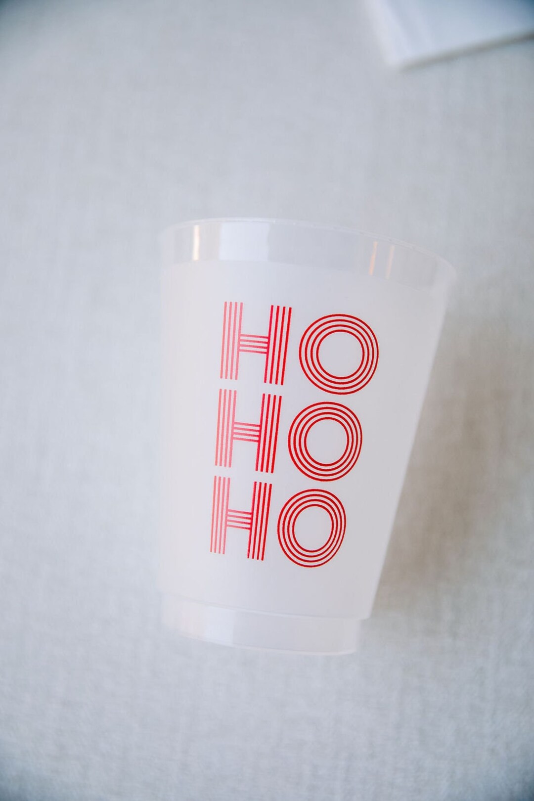 HO HO HO Plastic Cups, Christmas Cups, Holiday Frost Flex Cups ...