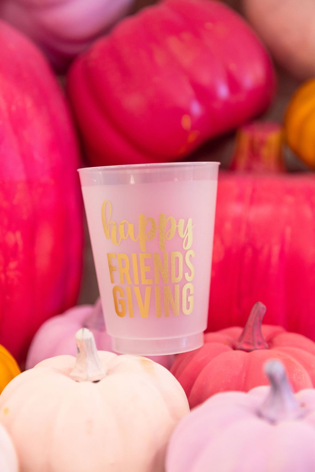 Happy Friendsgiving Frost Flex Thanksgiving Cups, Shatterproof Party ...