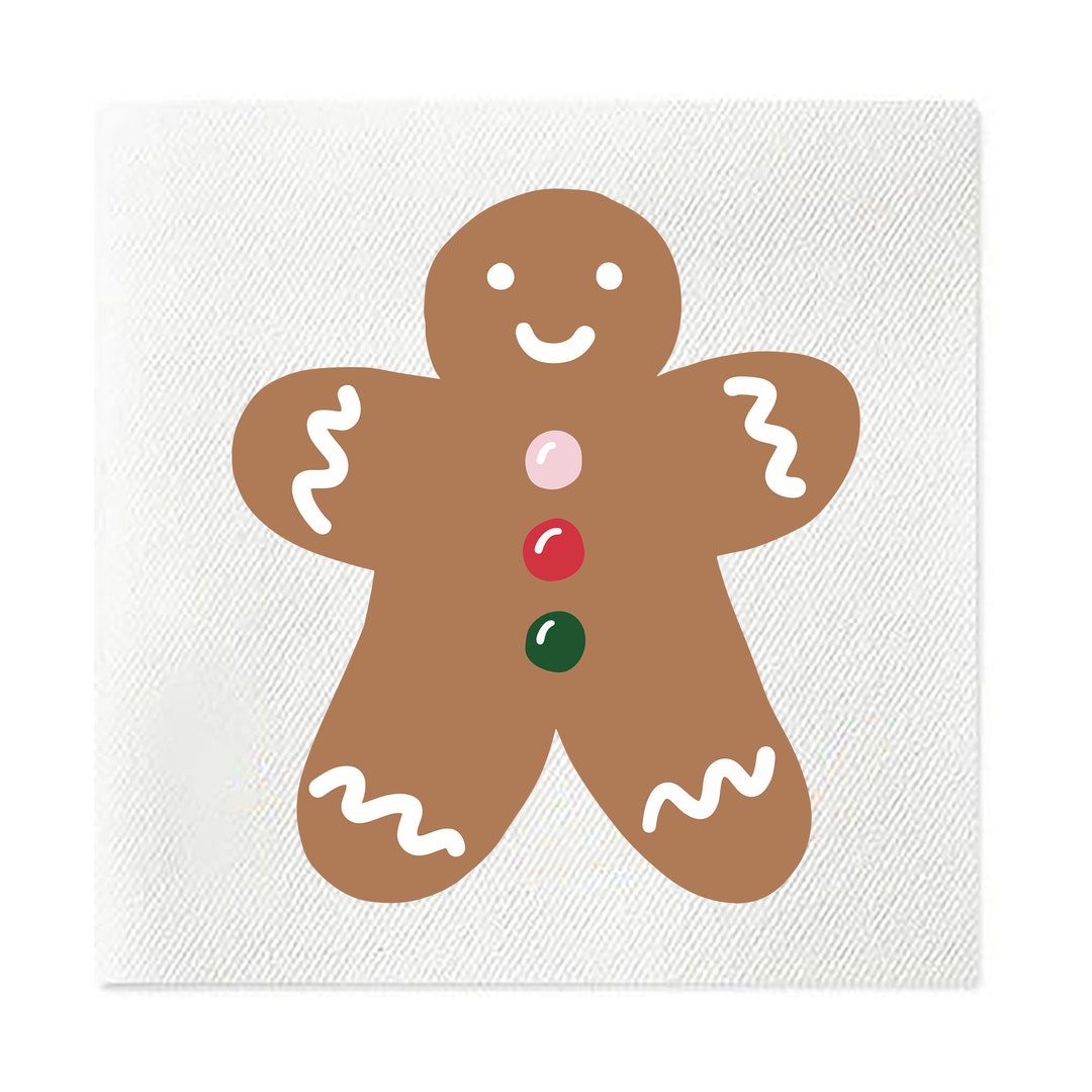 Gingerbread Cocktail Napkins, Christmas Napkins, Christmas Table ...