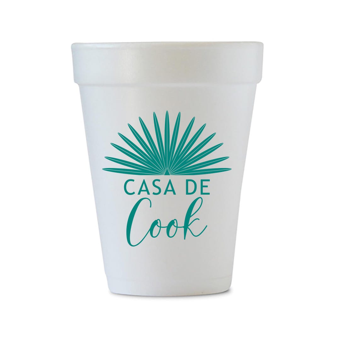Casa De Styrofoam Cups, Agave Leaf Cups, Personalized Housewarming Gift ...