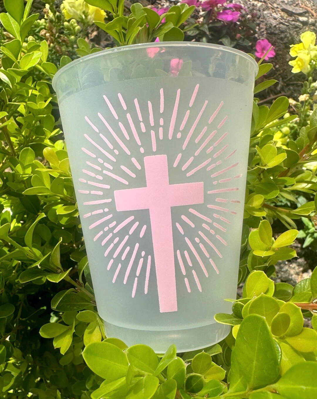 Cross Burst Frost Flex Cups, Easter Cups, Shatterproof Easter Cup ...
