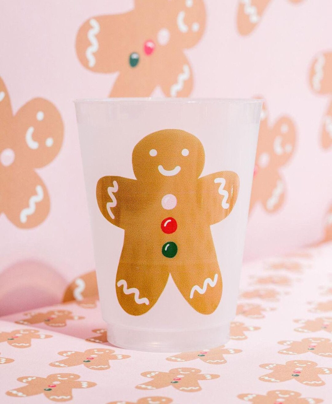 Gingerbread Man, Frost Flex Christmas Cups, Shatterproof Holiday Party ...