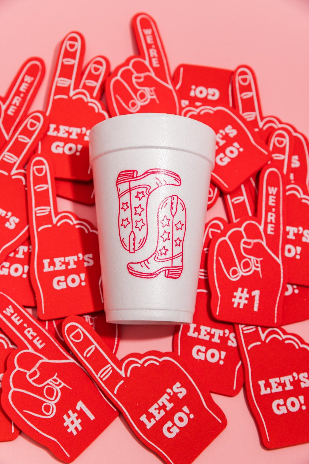 Star Boots Styrofoam Cups, Western Party Cups, Rodeo Foam Cups, Gameday ...