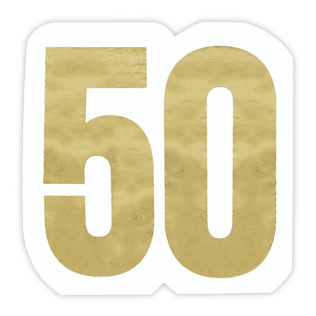 50 Paper Napkins, Jumbo Gold 50 Party Napkins, Cut Out Napkins ...