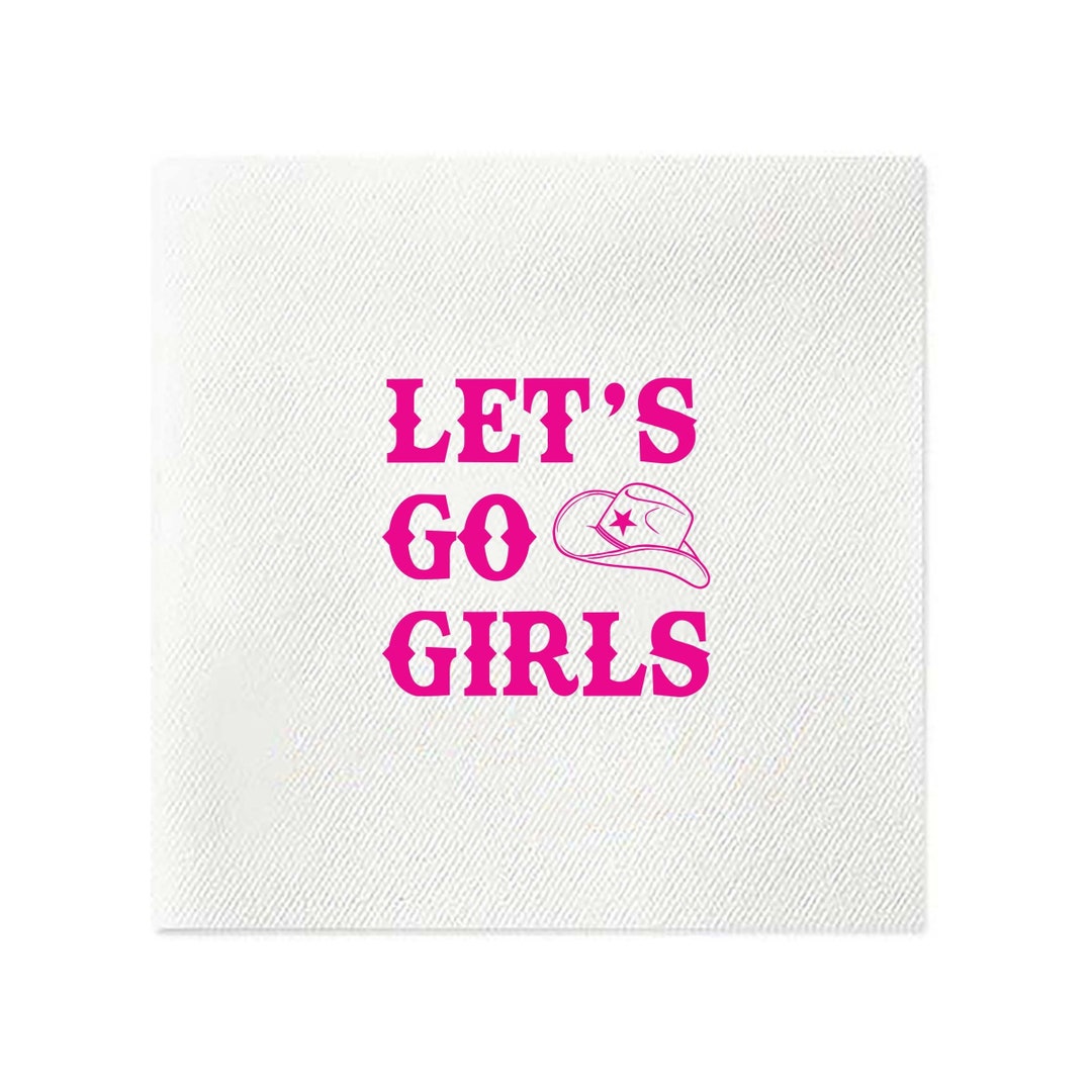 Let's Go Girls Napkins, Western Party Supplies, Rodeo Napkins ...