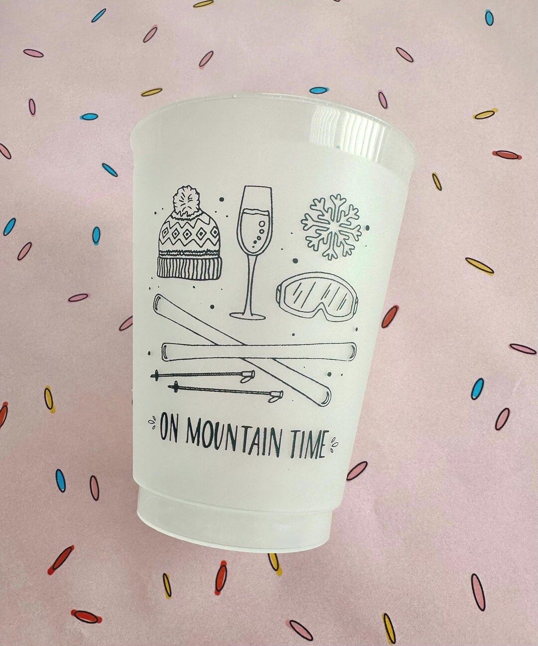 On Mountain Time Plastic Cups, Frost Flex Party Cups, Shatterproof ...