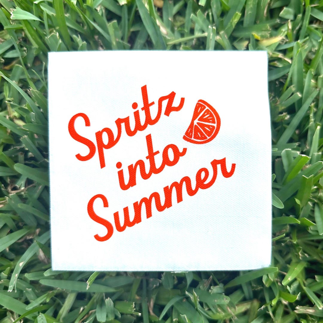 Spritz Into Summer Napkins, Aperol Spritz Napkins, Summer Party, Summer ...