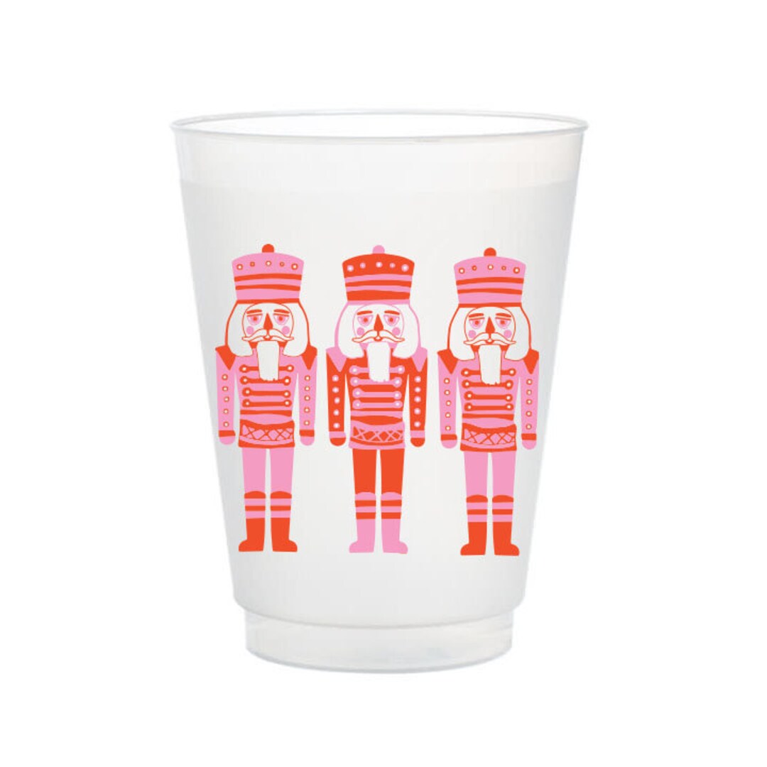 Full Color Nutcrackers Frost Flex Christmas Cups, Shatterproof Holiday ...