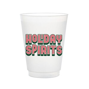Holiday Spirits Plastic Cups, Christmas Shatterproof Cups, Christmas ...
