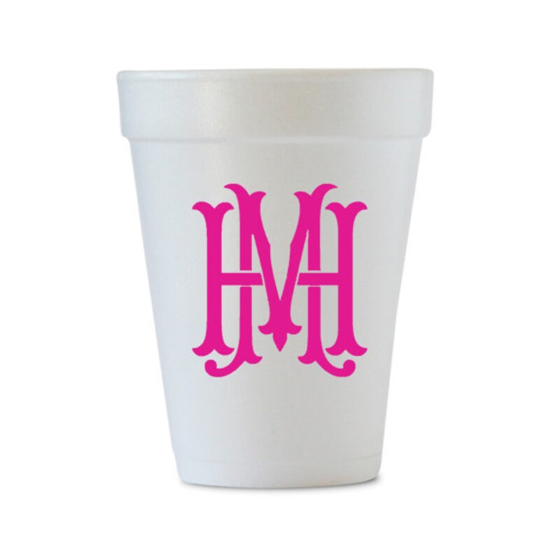 Monogram Cups - Etsy