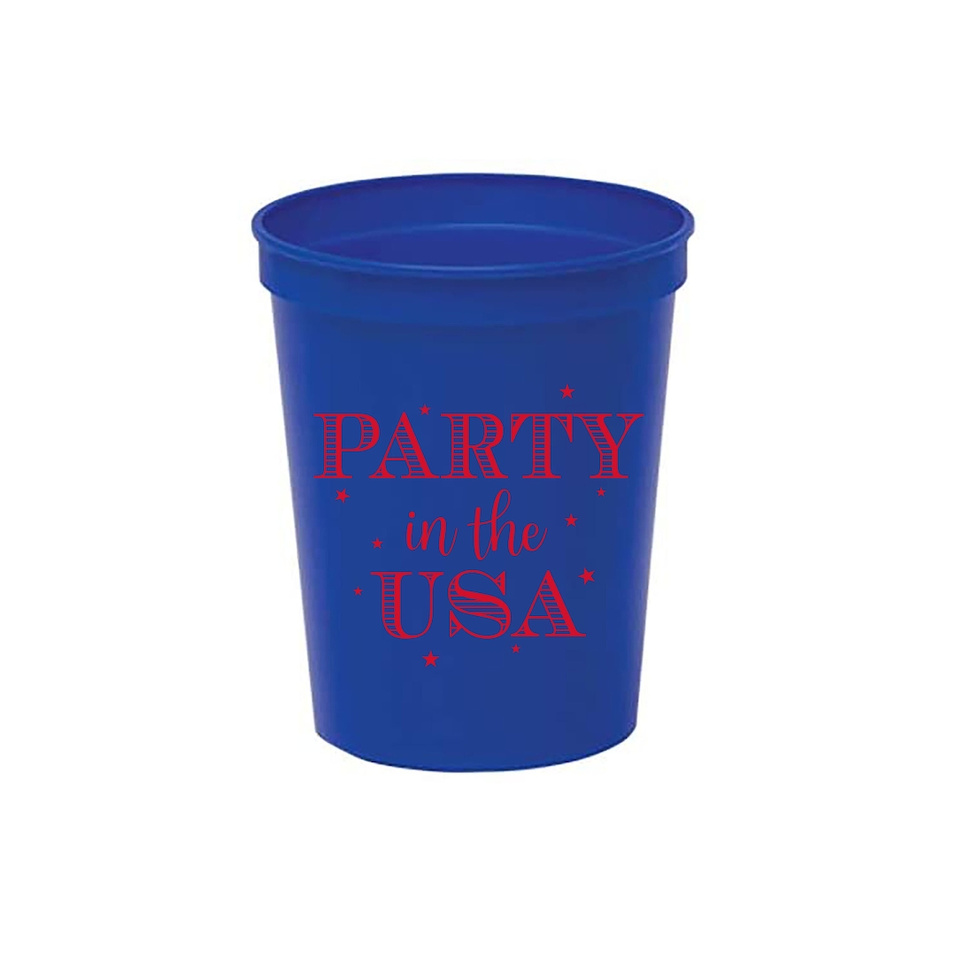 Party in the USA Plastic Stadium Cups, 4th of July Stadium Cup, USA ...
