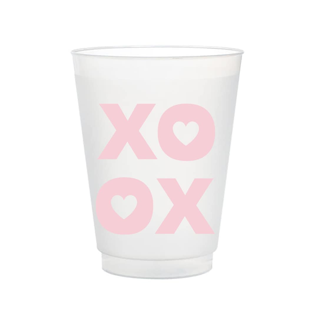 XOXO, Frost Flex Cups, Valentine's Day Plastic Cups, Valentines Cups ...