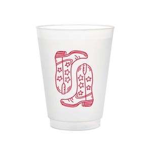 Star Cowboy Boots Frost Flex Cups, Rodeo Cups, Gameday Cups, Western ...