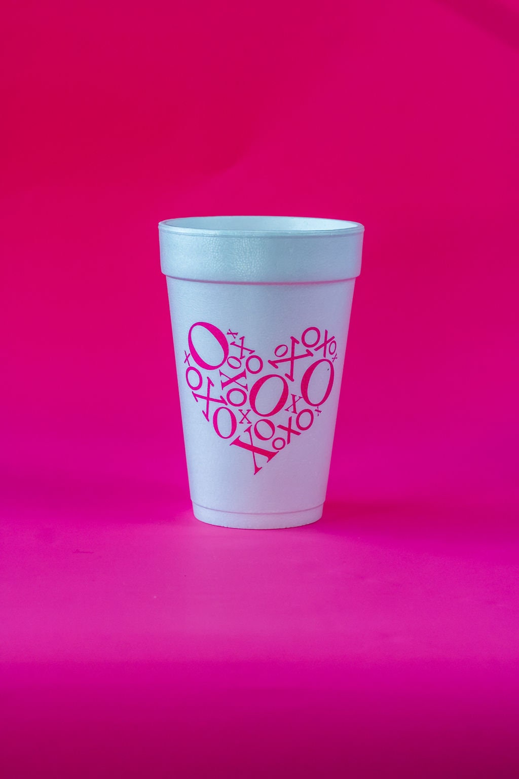XO Heart Styrofoam Cups XOXO Foam Party Cups Valentines - Etsy