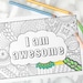 Zentangle Affirmation Kindness and Awesome Coloring Pages - Bundled ...