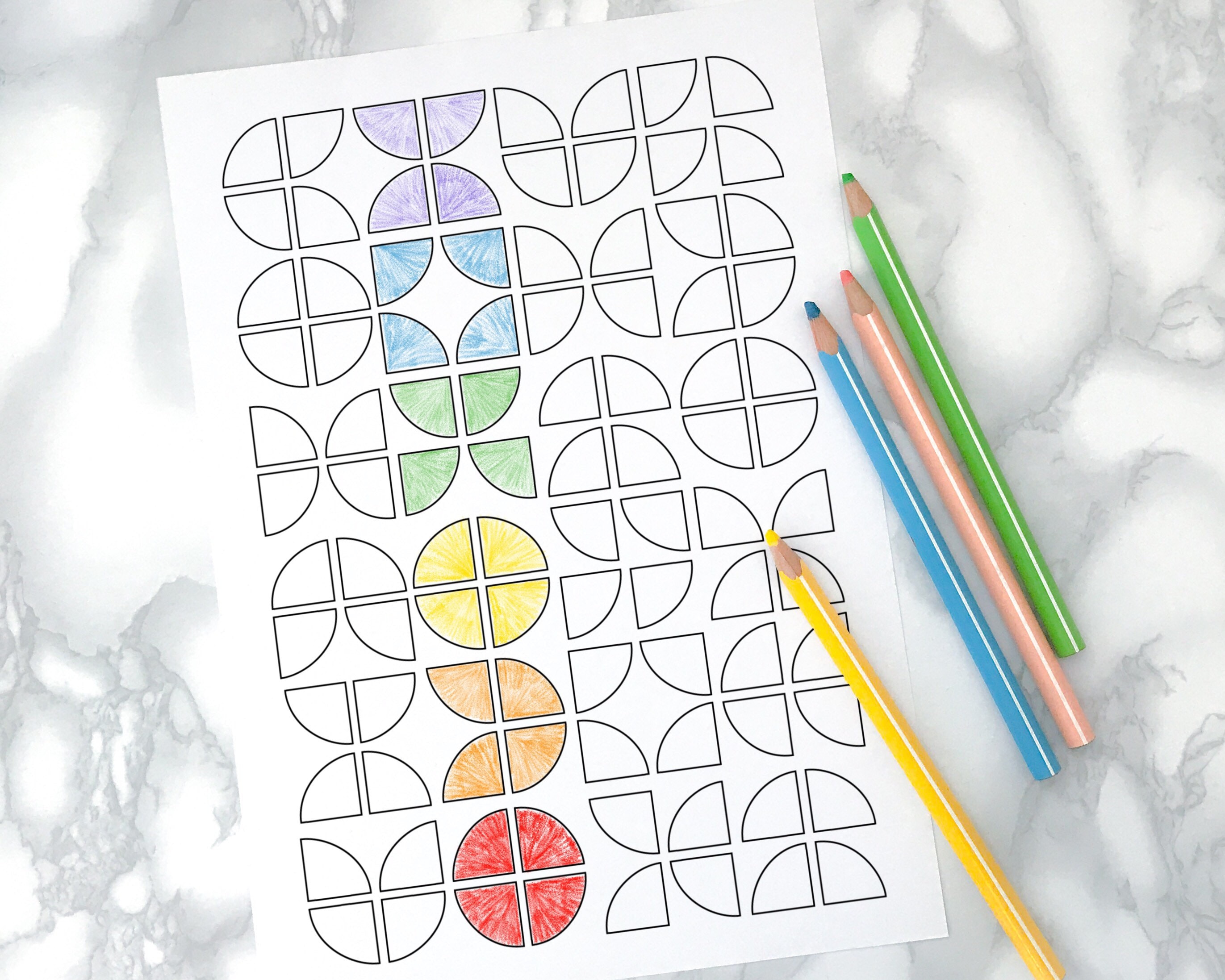 Printable Geometric Coloring Pages, Set of 3, Pdf Abstract Coloring ...