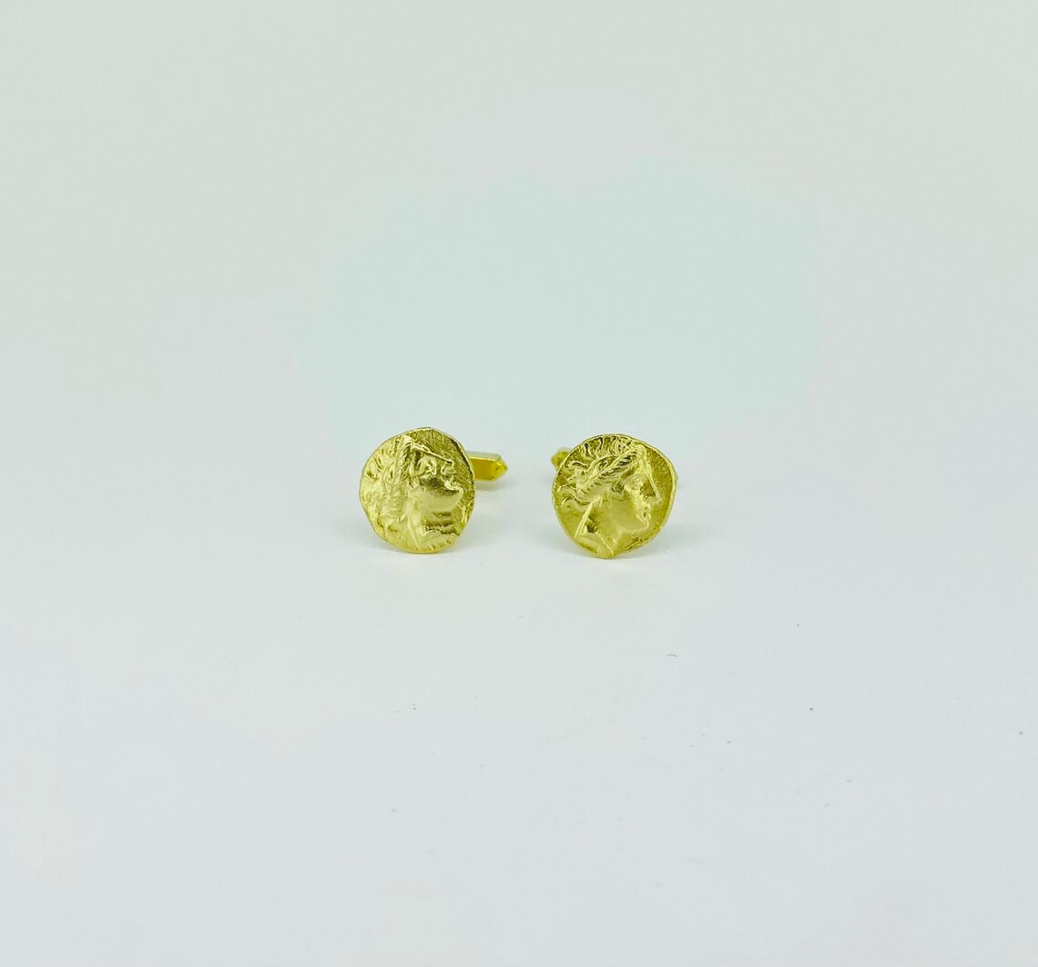 Roman Coin Swivel Back Cufflinks in Silver or Silver Gilt 18ct - Etsy