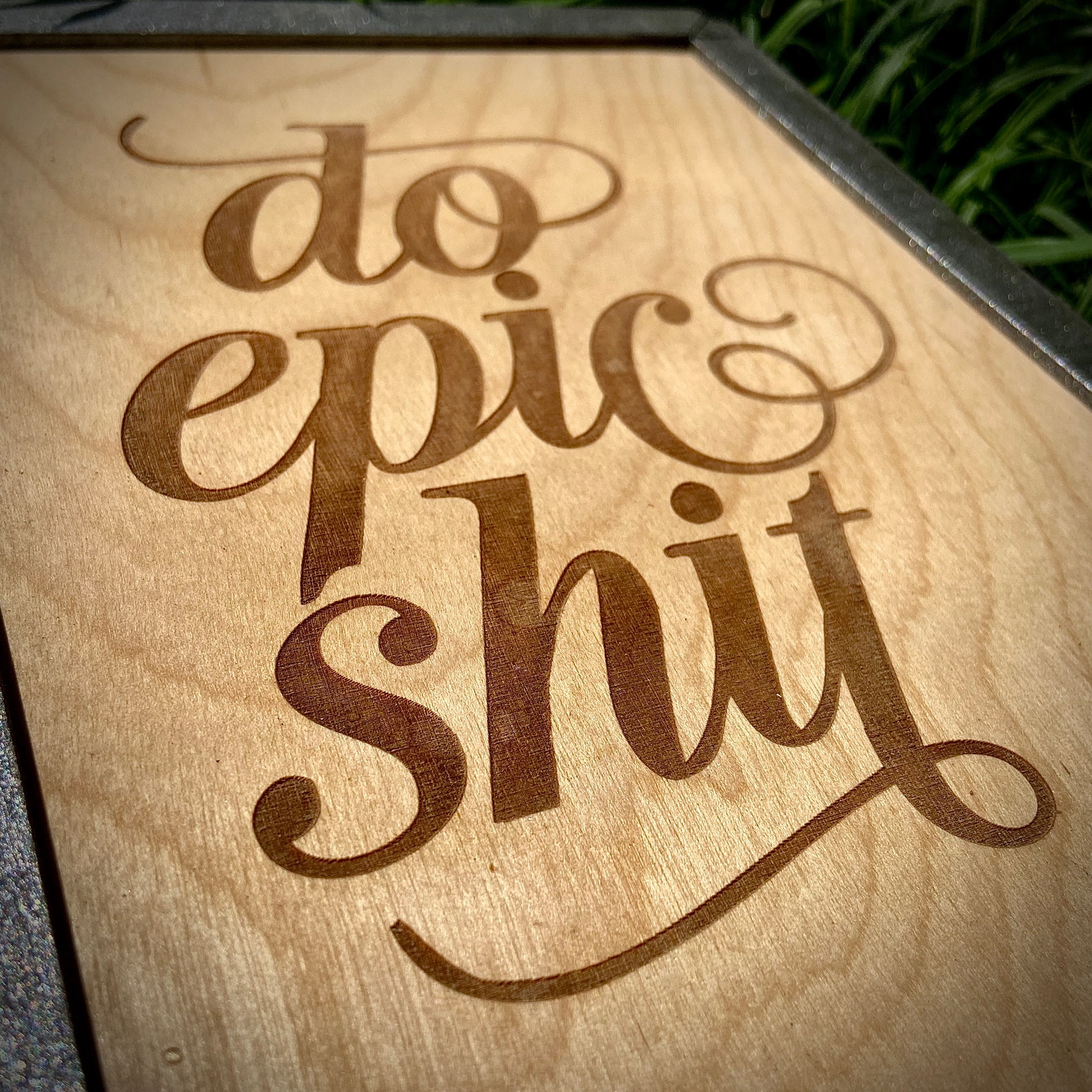 Do Epic Shit Laser Engraved Etched Typography Motivational - Etsy