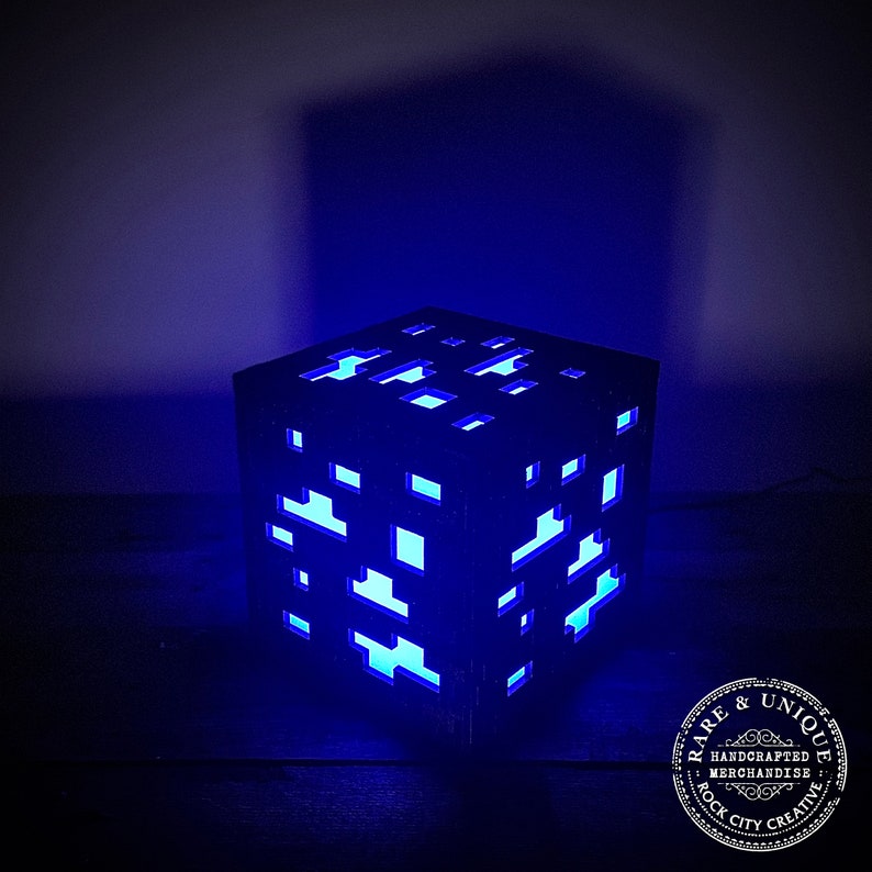 THE ORIGINAL Minecraft inspired Ore Lamp - Etsy