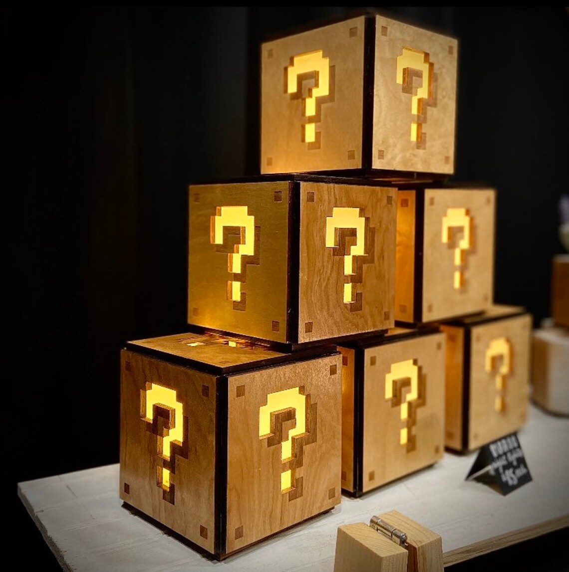 Mario Brothers, Mystery Cube, Nintendo, Nerd Lamp, LED Nightlight - Etsy