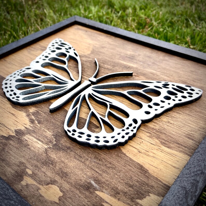 Rustic Farmhouse Monarch Butterfly Decor Wood Spring Sign - Etsy