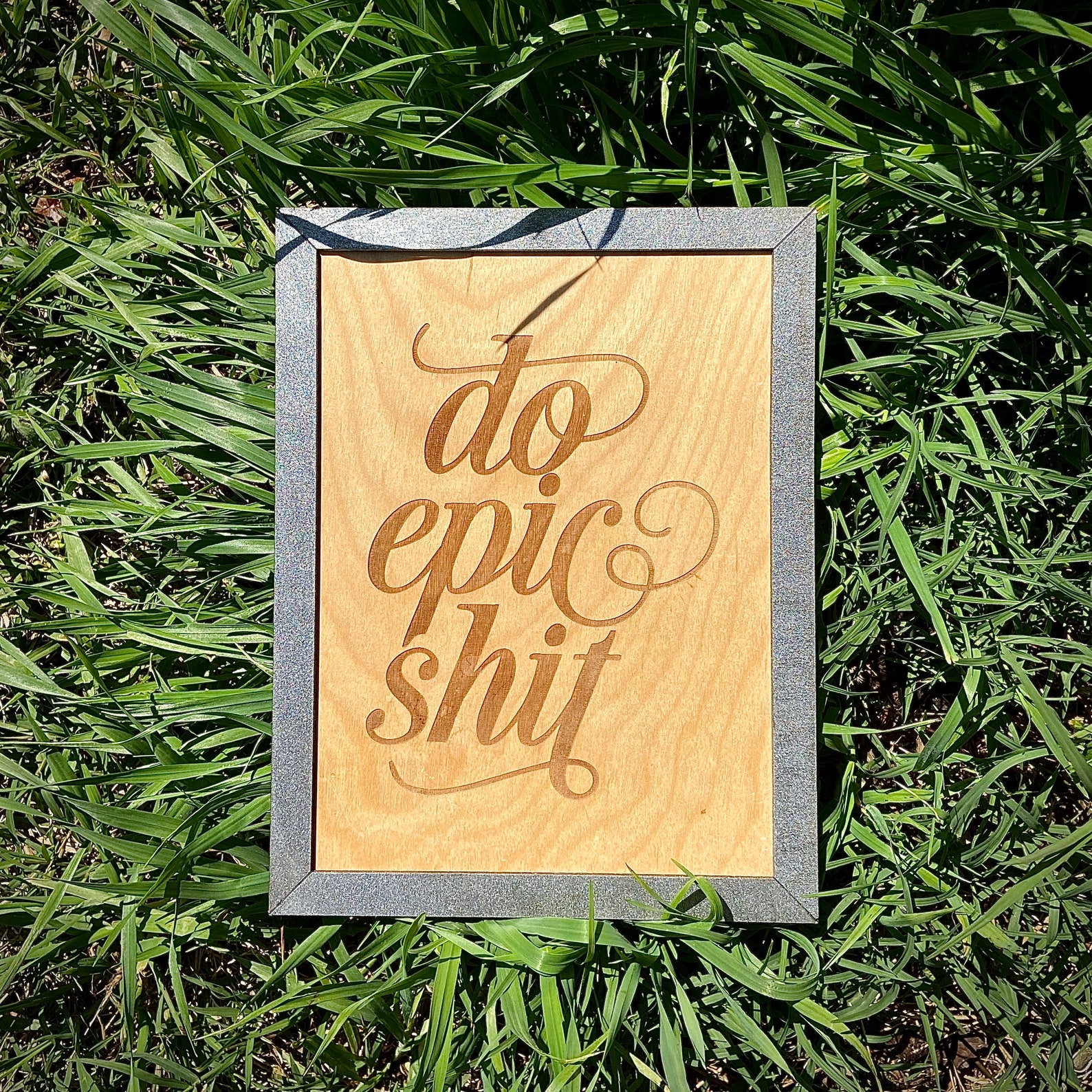 Do Epic Shit Laser Engraved Etched Typography Motivational - Etsy